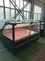 China 1875mm Deli Refrigerated Display Case Straight Glass Commercial Serve Over Counter Stainless Steel 304 Interior for sale