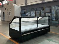 China 2500mm Deli Meat Display Case Straight Glass Plug-In Supermarket Refrigeration Equipment for sale