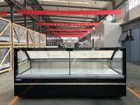 China 2500mm Deli Meat Display Case Straight Glass Plug-In Supermarket Refrigeration Equipment for sale