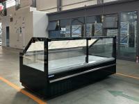 China 2500mm Deli Meat Display Case Straight Glass Plug-In Supermarket Refrigeration Equipment for sale