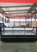 China 2900mm Self-contained Compressor Meat Showcase Refrigerator Straight Glass Serve Over Display Chiller for sale