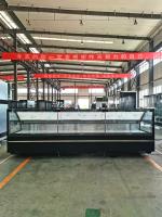 China 3750mm Commercial Deli Display Fridge Straight Glass Refrigerated Serve Over Counter for sale