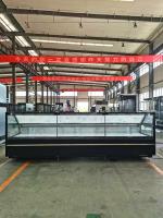 China 3750mm Commercial Deli Display Fridge Straight Glass Refrigerated Serve Over Counter for sale