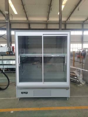 China ELF150MGRS  Vertical Double Sliding Glass Door Low Energy Consumption Air Cooling Fruit Beverage Vegetable Display Refrigerator for sale