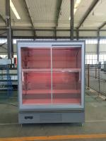 China ELF150MGRS  Vertical Double Sliding Glass Door Low Energy Consumption Air Cooling Fruit Beverage Vegetable Display Refrigerator for sale