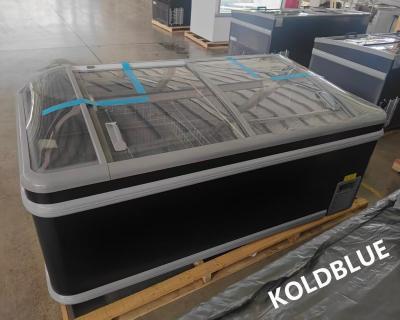 China 1860mm Combined Island End‑Unit Auto‑Defrost Supermarket Freezer Cabinet for sale