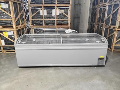China 2500mm Long Island Freezer Auto‑Defrost Cabinet For Bulk Frozen‑Goods Merchandising for sale
