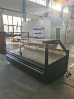 China 2560mm Serve Over Counter Display Fridge Straight Glass Cold Plate Deli Case Inner Lights PHEA250RDPS for sale