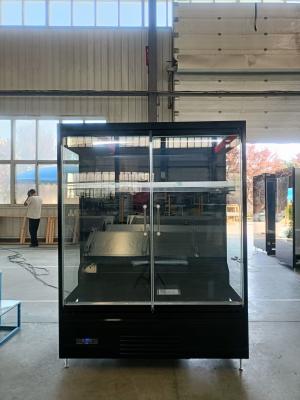 China ELF150MGR  Commercial Vertical 5-Layer Shelves Plug-in with Night Curtain Drink Glass Door Air Cooling Store Refrigerator for sale