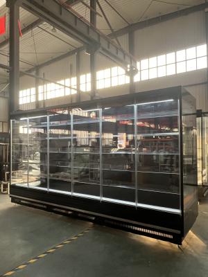 China GAEAECO 1875mm Glass Door Multideck Display Refrigerator – 740mm Depth, 5 Shelves, LED, SAIWEI EC Fan, Dixell Thermostat, Anti-Fog Glass for sale