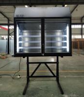 China 2‑Door Mode‑Switchable Cabinet 3 Layers Shelf Plug‑in Commercial Display Freezer‑Chiller for sale
