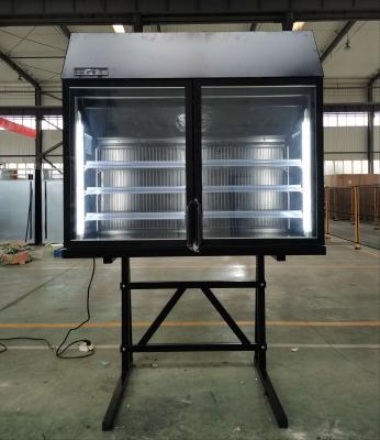 China 2‑Door Mode‑Switchable Cabinet 3 Layers Shelf Plug‑in Commercial Display Freezer‑Chiller for sale