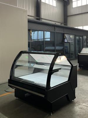 China 1250mm Commercial Deli Display Fridge Curved Glass Plug-In Serve Over Counter THEA125CP for sale