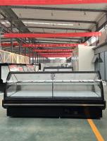China 2500mm Curved Glass Refrigerated Display Case Commercial Deli Meat Counter THEA250CP for sale