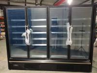 China ELF250MGF Commercial Glass Door Standing up Frozen Foods Display Freezer Upright Freezing Cabinets for sale