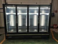 China ELF250SGF Auto Defrost Upright Glass Door Fridge Counter Convenience Store Ice Cream Display Freezer for sale