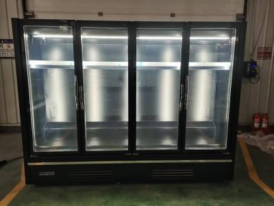 China ELF250SGF Auto Defrost Upright Glass Door Fridge Counter Convenience Store Ice Cream Display Freezer for sale