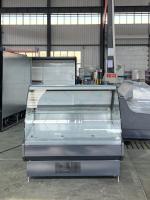 China 1300mm Refrigerated Serve Over Counter Curved Glass Deli Display for Supermarket NARO130C for sale