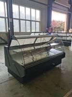 China 2000mm Commercial Deli Display Fridge Curved Glass Refrigerated Counter Back Storage Cabinet NARO200C for sale
