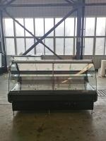 China 2000mm Commercial Deli Display Fridge Curved Glass Refrigerated Counter Back Storage Cabinet NARO200C for sale