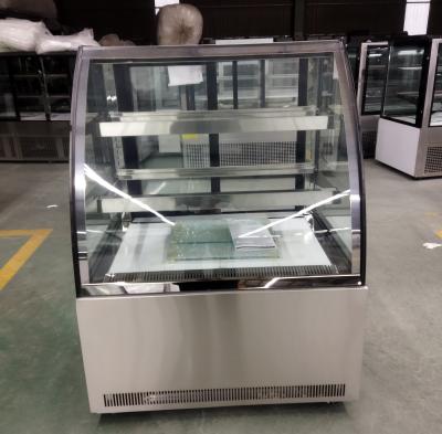 China 900mm Curved Ventilated Cake Chiller 2‑Tier Stainless Dessert Showcase for sale