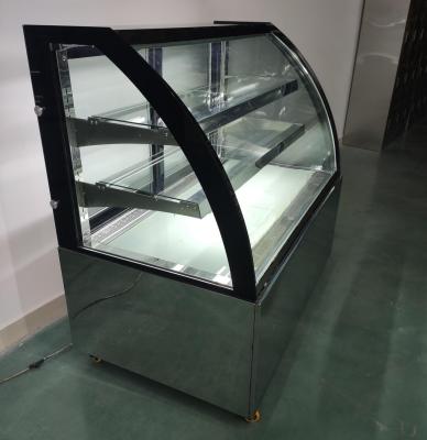 China 1500mm Wide Curved Cake Chiller 2‑Tier Wide‑View Dessert Display Cabinet for sale