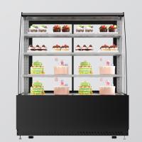 China 1500mm Wide 3‑Tier Curved Cake Chiller Large‑View‑Window Commercial Dessert Showcase for sale