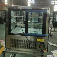 China Curved Double‑Tempered‑Glass Counter Chiller Top‑LED Cake Shop Pastry Display Unit for sale