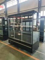 China ELF187MGR Vertical Double Door Low Energy Consumption Air Cooling Fruit Beverage Vegetable Display Refrigerator for sale