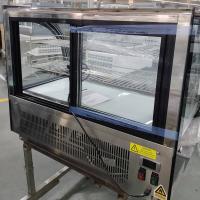 China 900mm Counter‑Top Curved‑Front Commercial Cake Chiller Curved‑Tempered‑Glass Bar Dessert Cabinet for sale