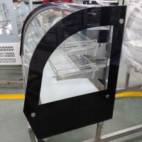 China 900mm Counter‑Top Curved‑Front Commercial Cake Chiller Curved‑Tempered‑Glass Bar Dessert Cabinet for sale