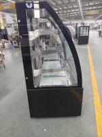 China 1200mm 3‑Tier Curved Cake Showcase Curved‑Glass Air‑Cooled Dessert Chiller for sale