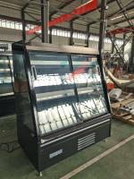 China SEMI125SGDS High Efficiency Business Use With Sliding Door Showcase Refrigerator with Digital Temperature Controller for sale