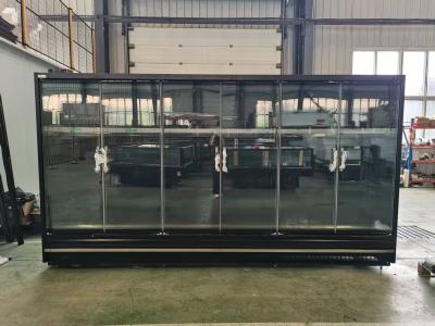 China GAEAECO 3750mm Glass Door Multideck Display Refrigerator – 740mm Depth, 5 Shelves, LED, SAIWEI EC Fan, Dixell Thermostat, Anti-Fog Glass for sale