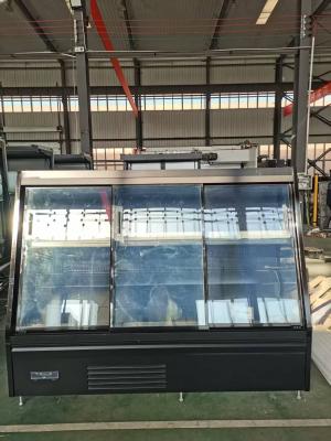 China SEMI 187SGDS Convenience Store Environmental Friendly Customizable Sliding Glass Door type Semi Vertical Multideck Commercial Fridge for sale