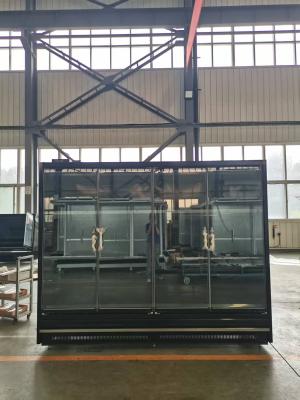 China GAEAECO 2500mm Glass Door Multideck Display Refrigerator – 840mm Depth, 5 Shelves, LED, SAIWEI EC Fan, Dixell Thermostat, Anti-Fog Glass for sale