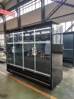 China GAEAECO 2500mm Glass Door Multideck Display Refrigerator – 840mm Depth, 5 Shelves, LED, SAIWEI EC Fan, Dixell Thermostat, Anti-Fog Glass for sale