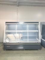 China SEMI187MGD Half-Height Air Curtain Cooler with Temper Clear Glass Perfect for Beverage Showcase for sale