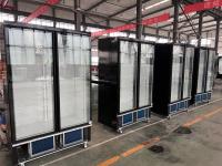 China MAXIMA2DF Convenience Store Vertical Glass Door Refrigerator with Concealed Fan and Duct Refrigeration Model R290 Refrigerant. for sale
