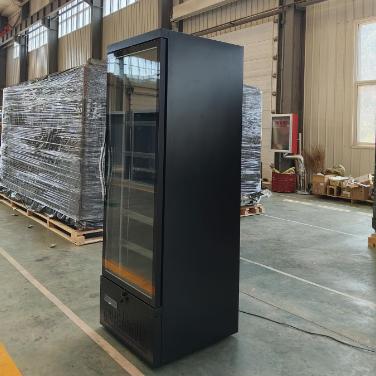 China MAXIMA1DF Fan Cooling System Dynamic Beverage Display Showcase Upright Cooler Manufacturer for sale