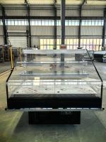 China Supermarket Semi Vertical Refrigerated Island Merchandiser with Glass Display Shelves PRO SV for sale