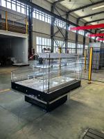 China Supermarket Semi Vertical Refrigerated Island Merchandiser with Glass Display Shelves PRO SV for sale