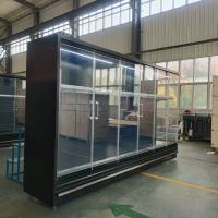 China 3750mm Large‑Scale Air‑Curtain Merchandiser for Supermarket Drink Dairy Group Display for sale