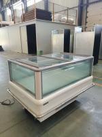 China Glass Top Island Freezer Fridge with Large Viewing Window and Anti-Fog Glass VISION150P for sale
