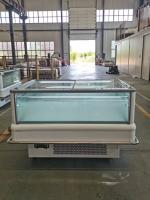 China Glass Top Island Freezer Fridge with Large Viewing Window and Anti-Fog Glass VISION150P for sale