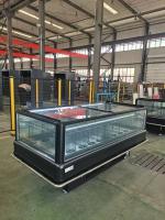 China Commercial Glass Door Refrigerator Freezer Island Display with Ultra-High Window VISION200P for sale