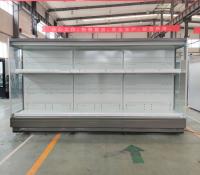 China 3750mm Deepened Upright Refrigerated Cabinet for Hypermarket Dairy & Drink Group Merchandising for sale