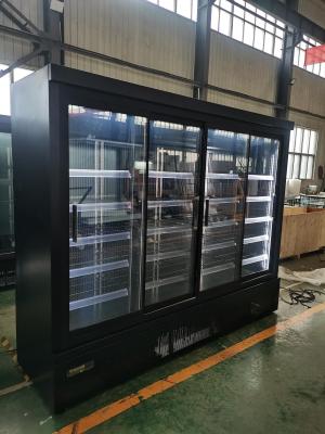 China MAXIMA 4DRS Sliding Glass Door Display Refrigerator Refrigeration Equipment Displays Upright Glass Door Cooler for Store for sale