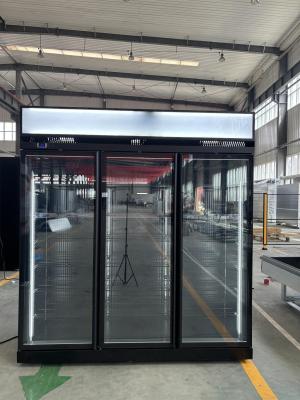 China TRIMA3DF Supermarket Energy Saving Commercial Display Showcase Cooler Vertical 3 Doors Chiller Commercial Freezer for sale