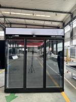 China TRIMA3DF Supermarket Energy Saving Commercial Display Showcase Cooler Vertical 3 Doors Chiller Commercial Freezer for sale